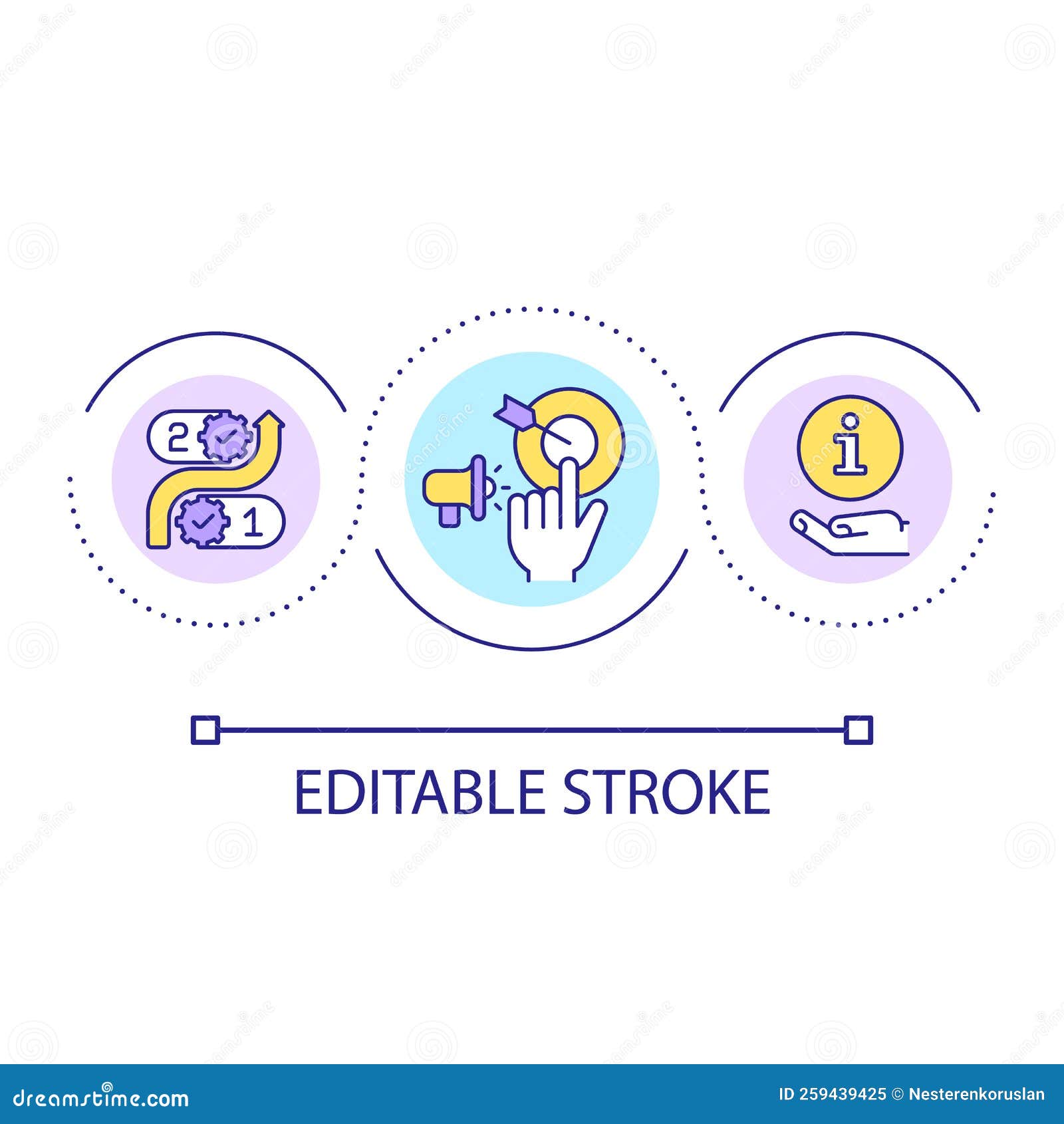 Target Objectives Loop Concept Icon Stock Illustration - Illustration ...