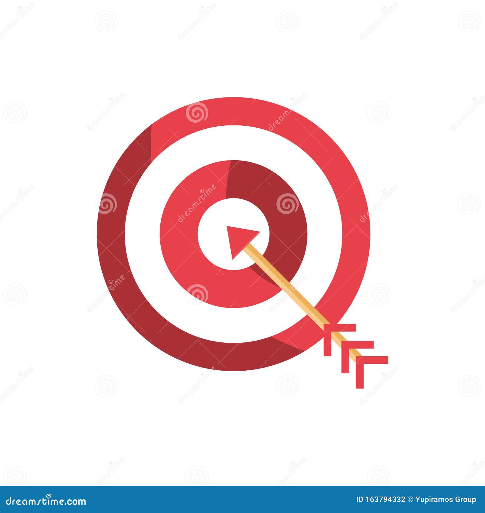 Target Office Work Business Equipment Icon Stock Vector - Illustration ...