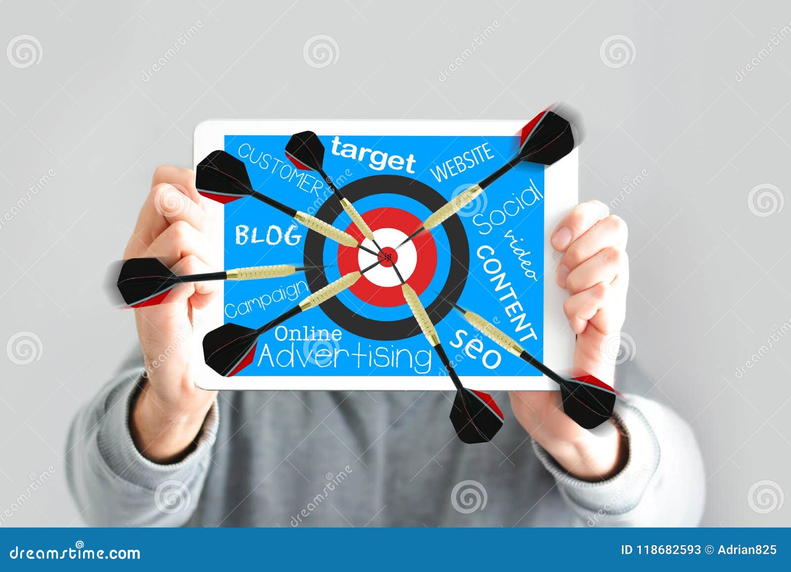 Target Online Marketing Campaign or Digital Strategy Concept Stock ...