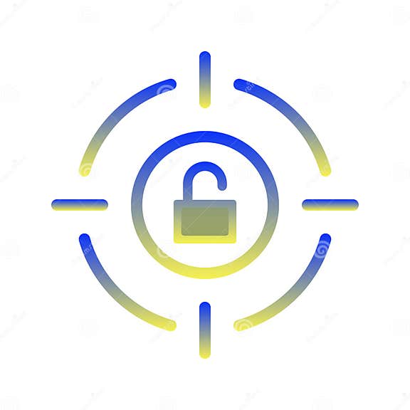 Target Padlock Logo Gradient Design Template Icon Element Stock Vector ...