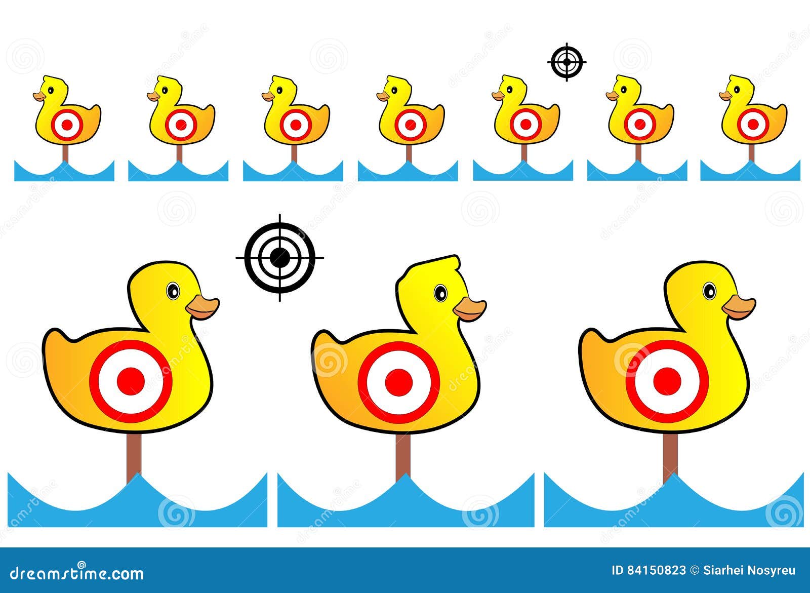 Target Painted Yellow Ducks for Shooting Range and Entertainment Stock ...