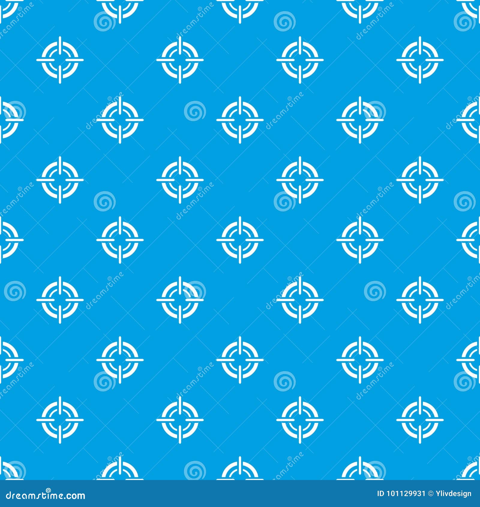 Target Pattern Seamless Blue Stock Vector - Illustration of concept ...