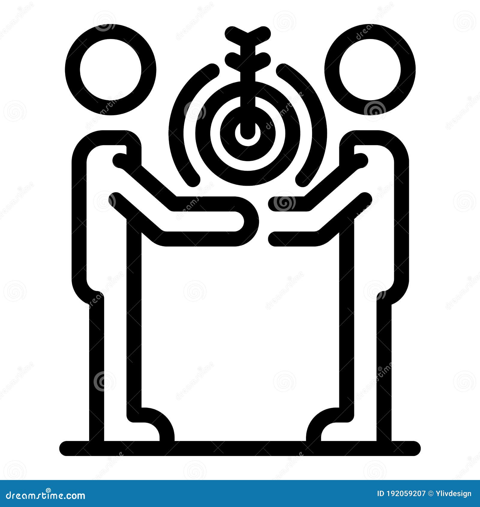 Target Personal Communication Icon, Outline Style Stock Vector ...
