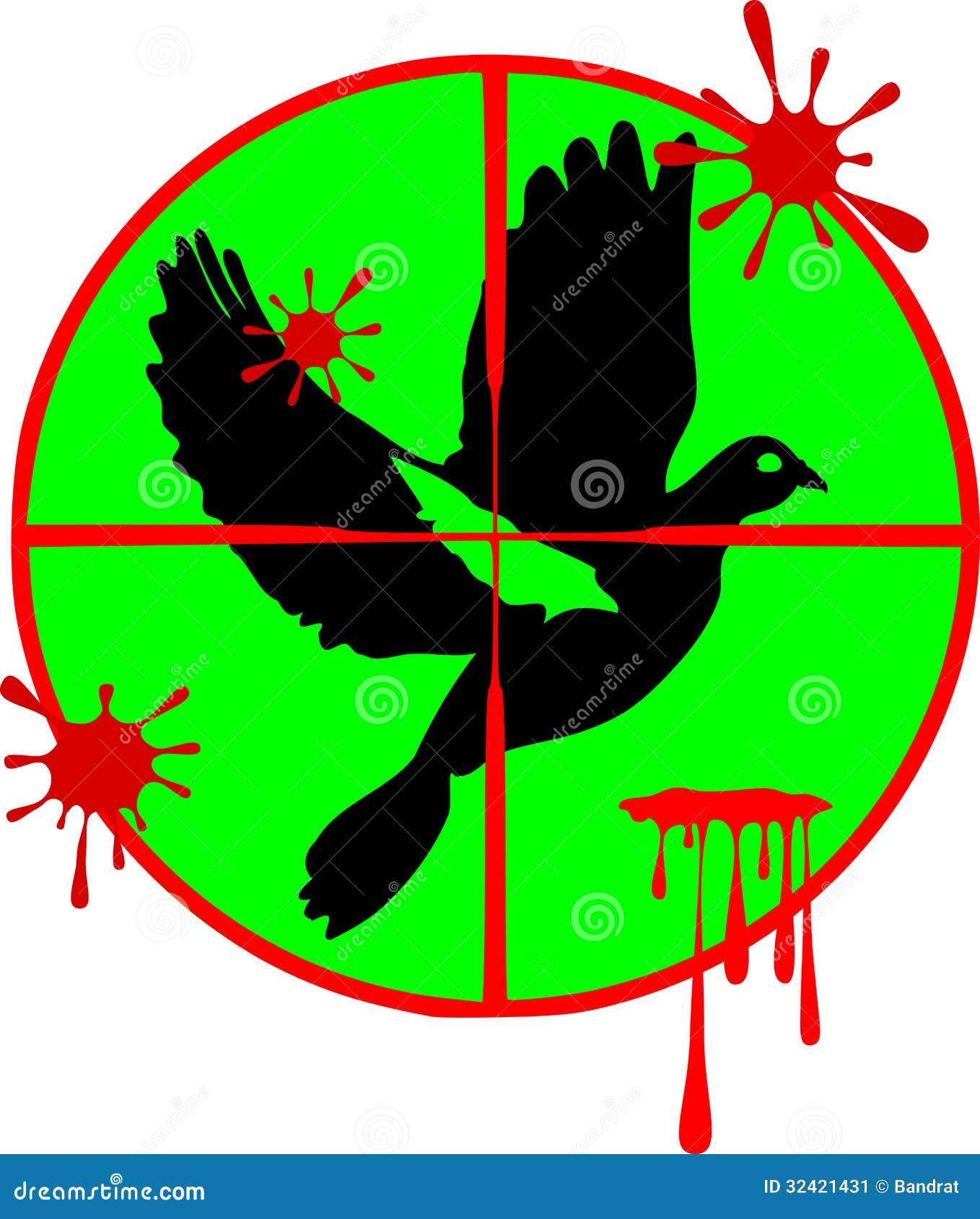 Target on Pigeon stock illustration. Illustration of freedom - 32421431