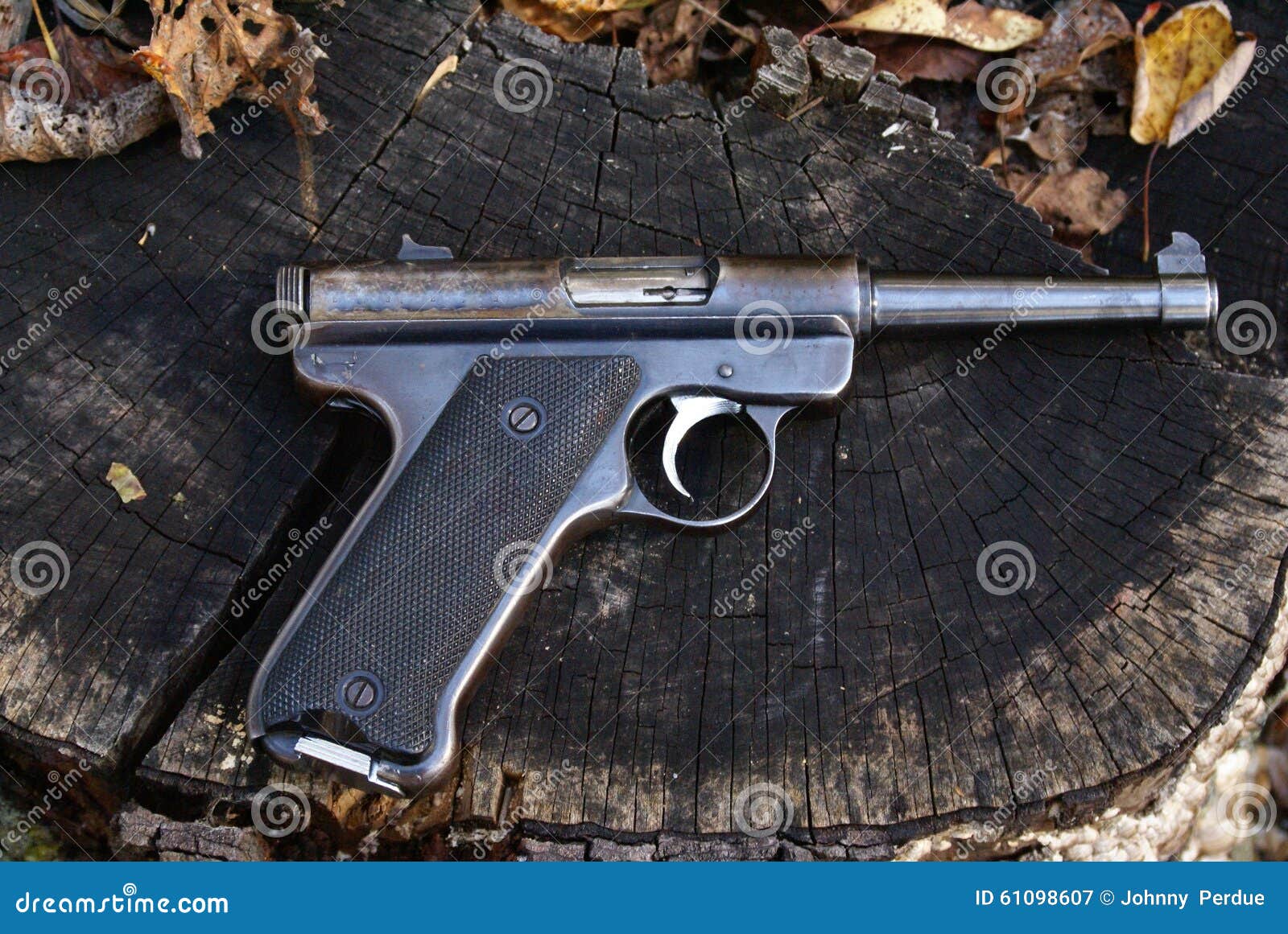 The Pistol Laying On A Table Royalty-Free Stock Photography ...