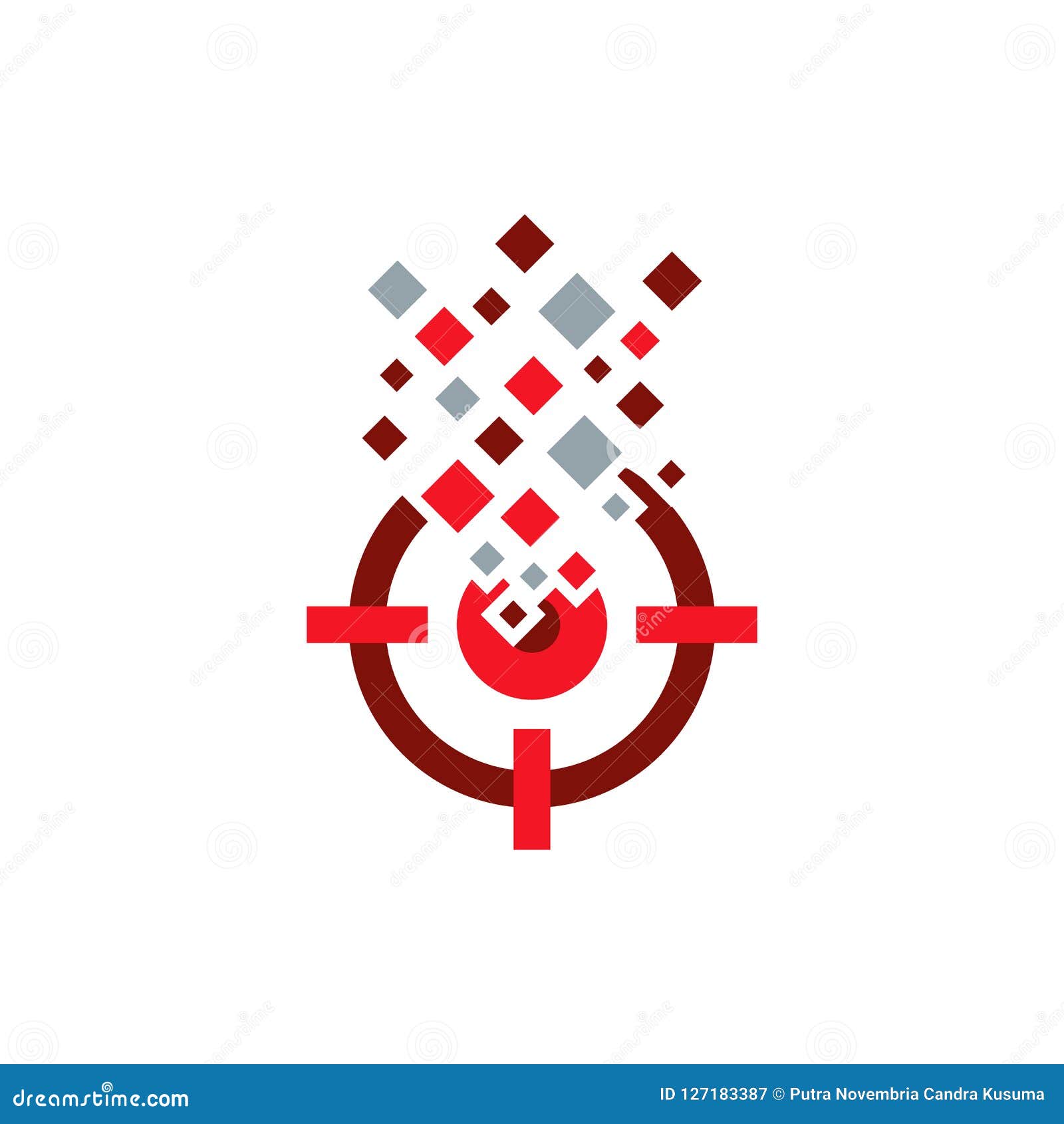 Target Pixel Logo Icon Design Stock Vector - Illustration of data ...