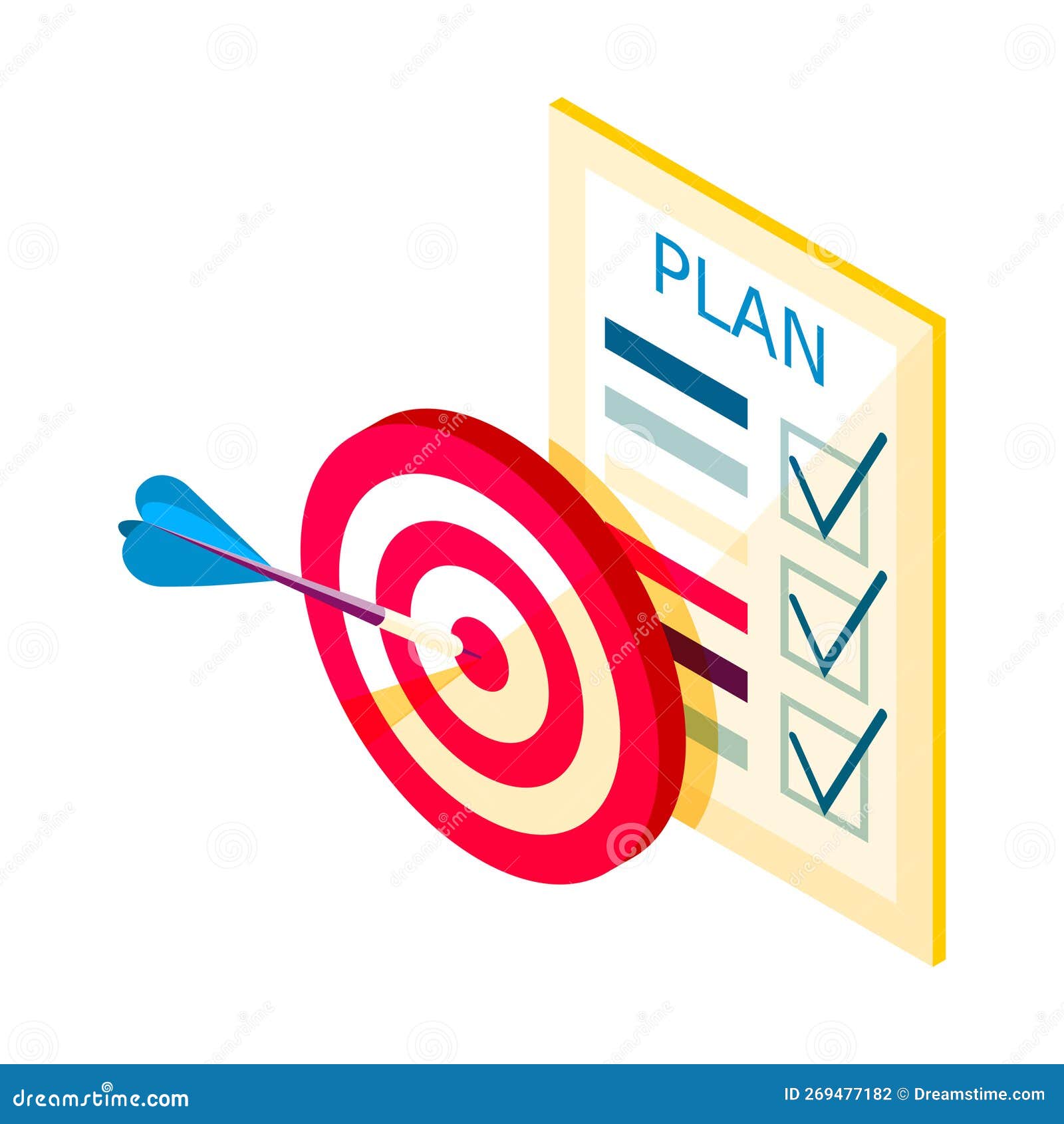 Target and Plan Composition Stock Vector - Illustration of finance ...