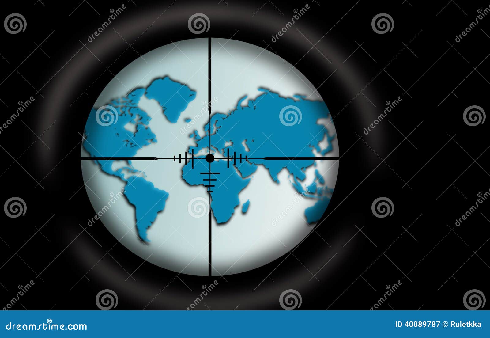 Target - Planet Earth stock illustration. Illustration of earthquake ...