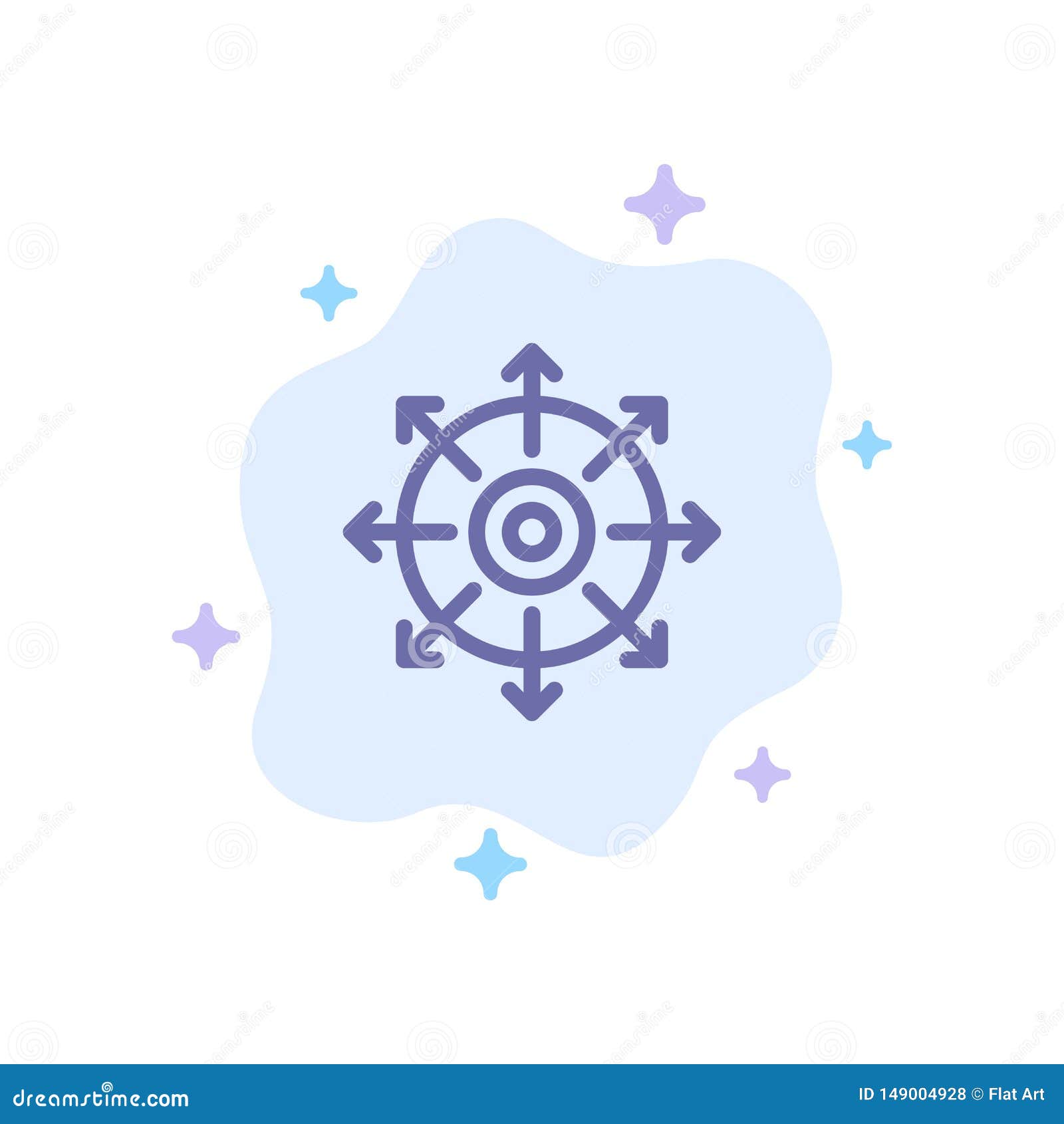 Target, Point, Achieve, Success Blue Icon on Abstract Cloud Background ...