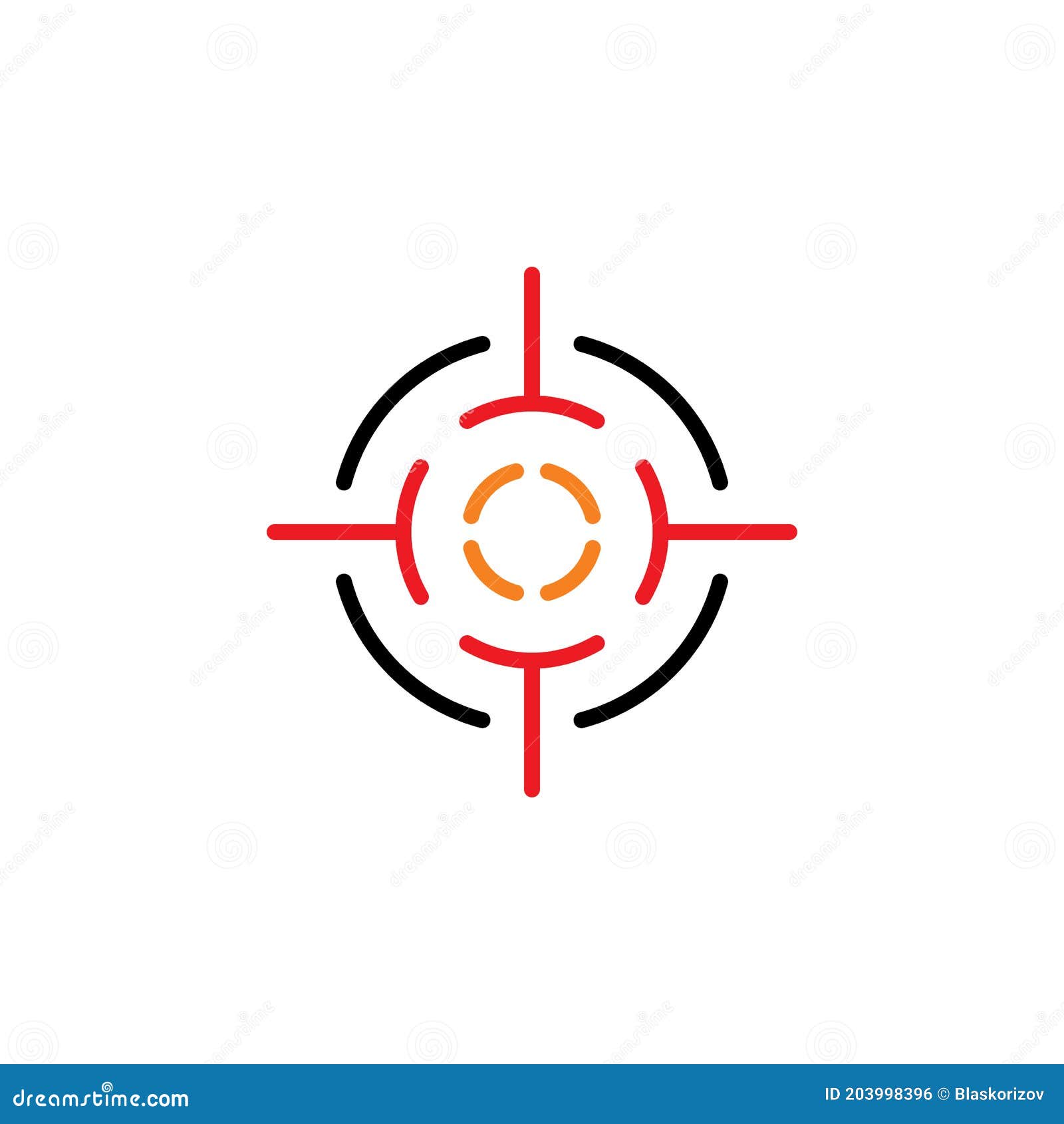 Target Point Icon Logo Sniper Vector Element Stock Vector ...
