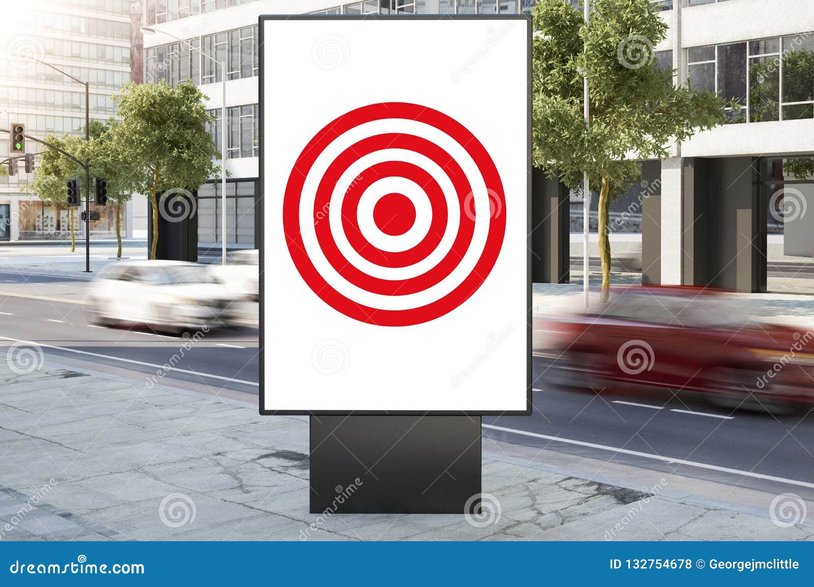 Target Poster Billboard on City Street Stock Photo - Image of board ...