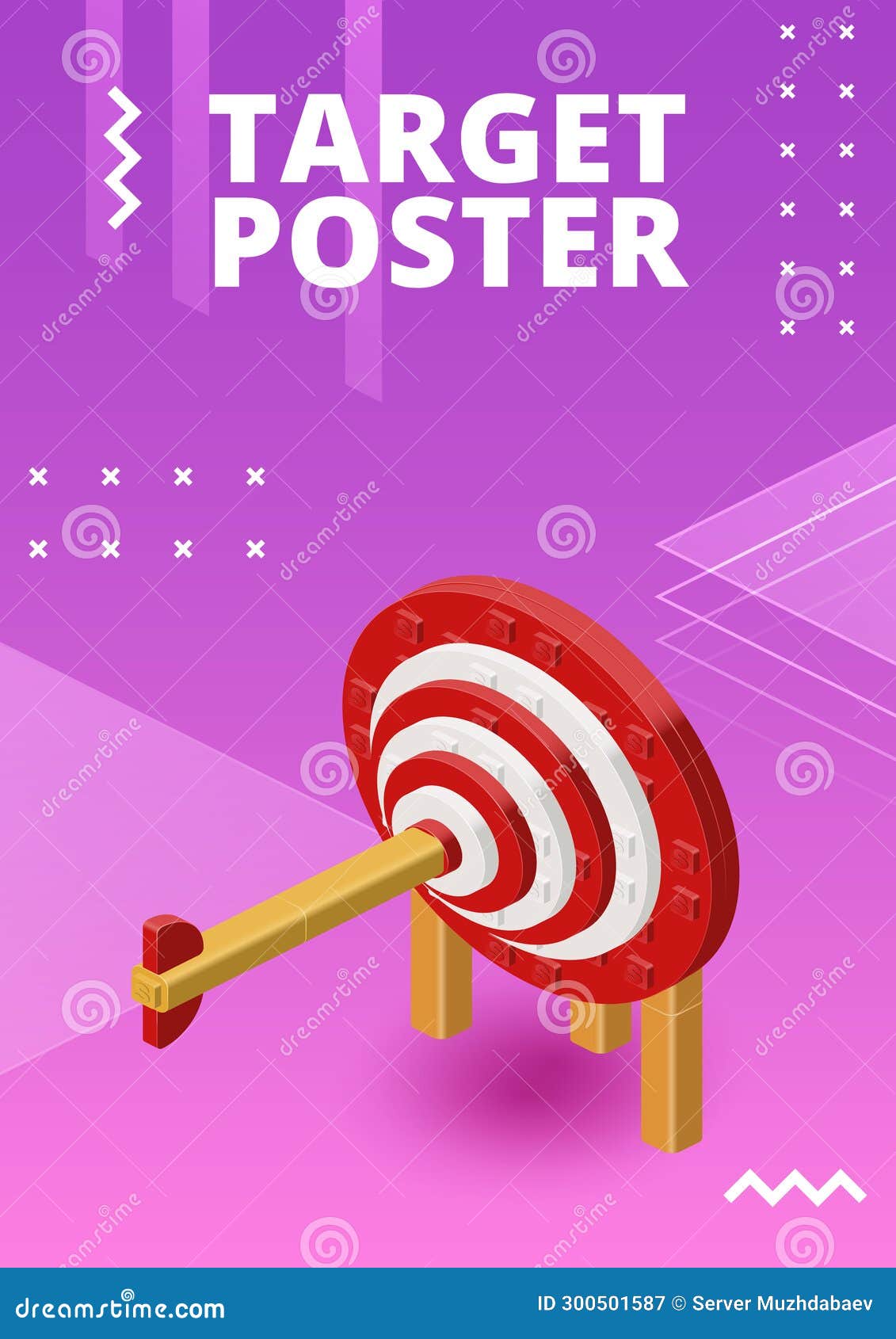 Target Poster for Print and Design. Vector Illustration. Stock Vector ...