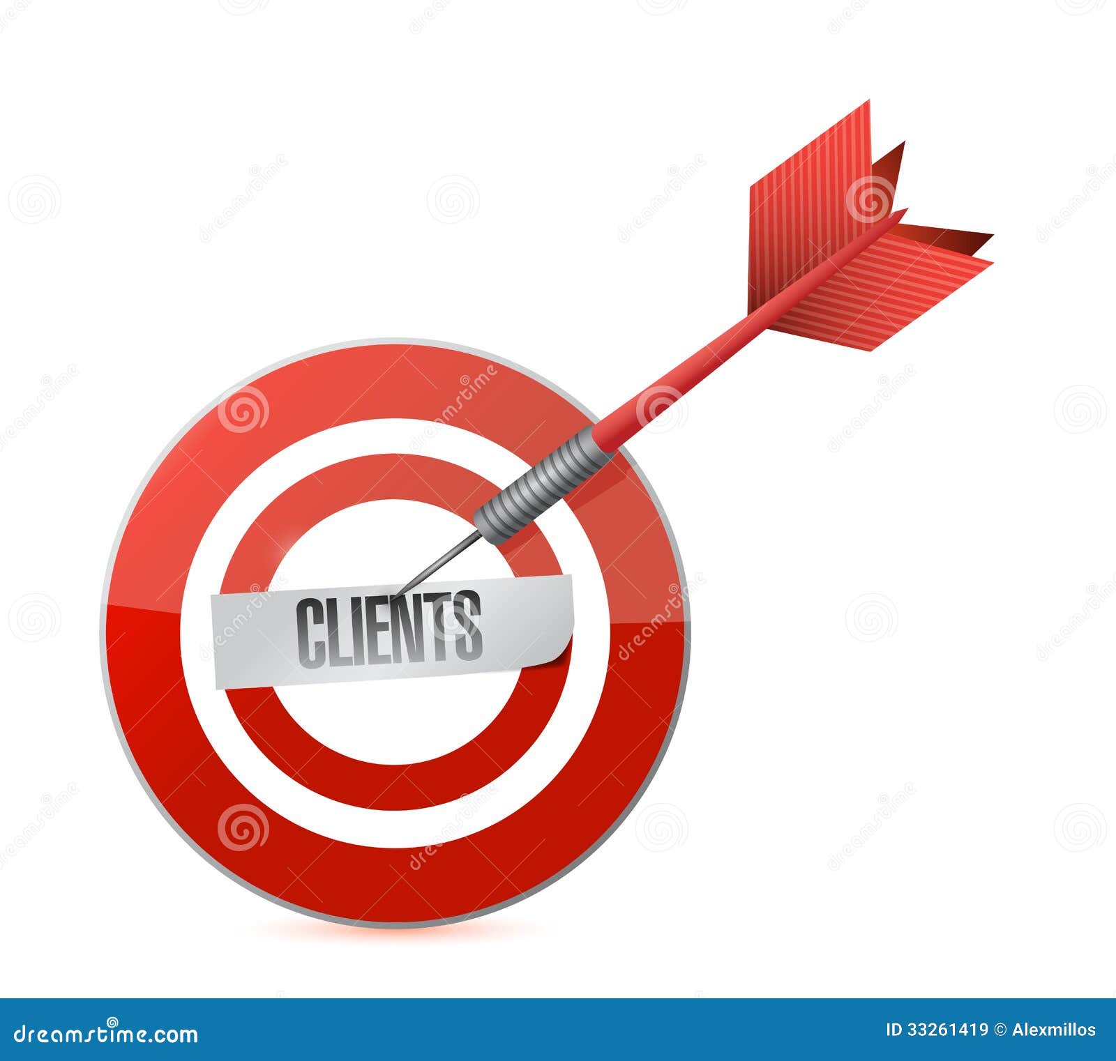 Target Potential Clients. Concept Illustration Stock Illustration ...