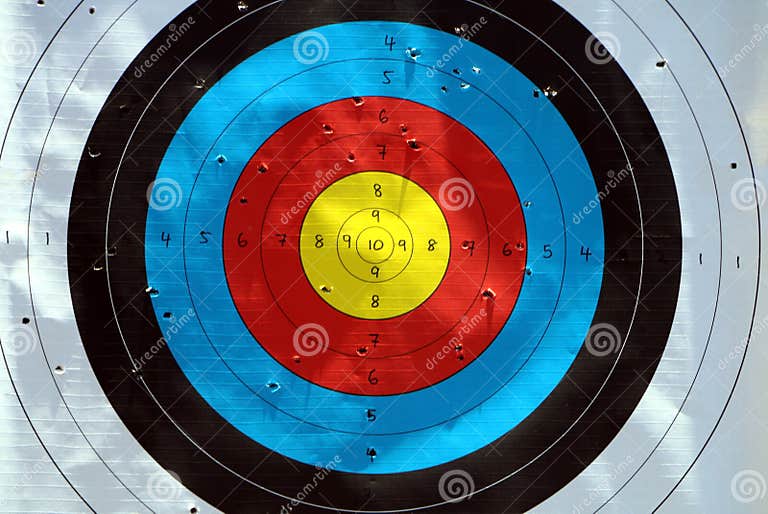 Target Practice Board Close Up Stock Image - Image of gunshot, paper ...