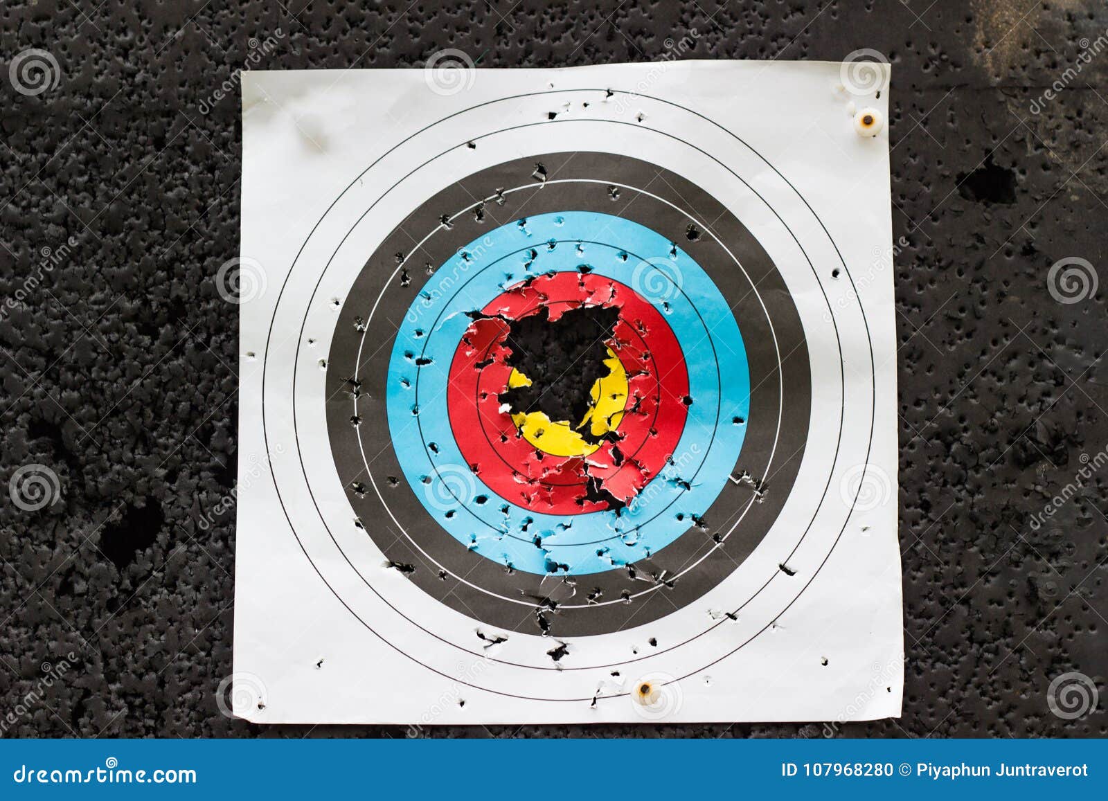 The Target for Practicing Archery Outdoors Editorial Image - Image of ...