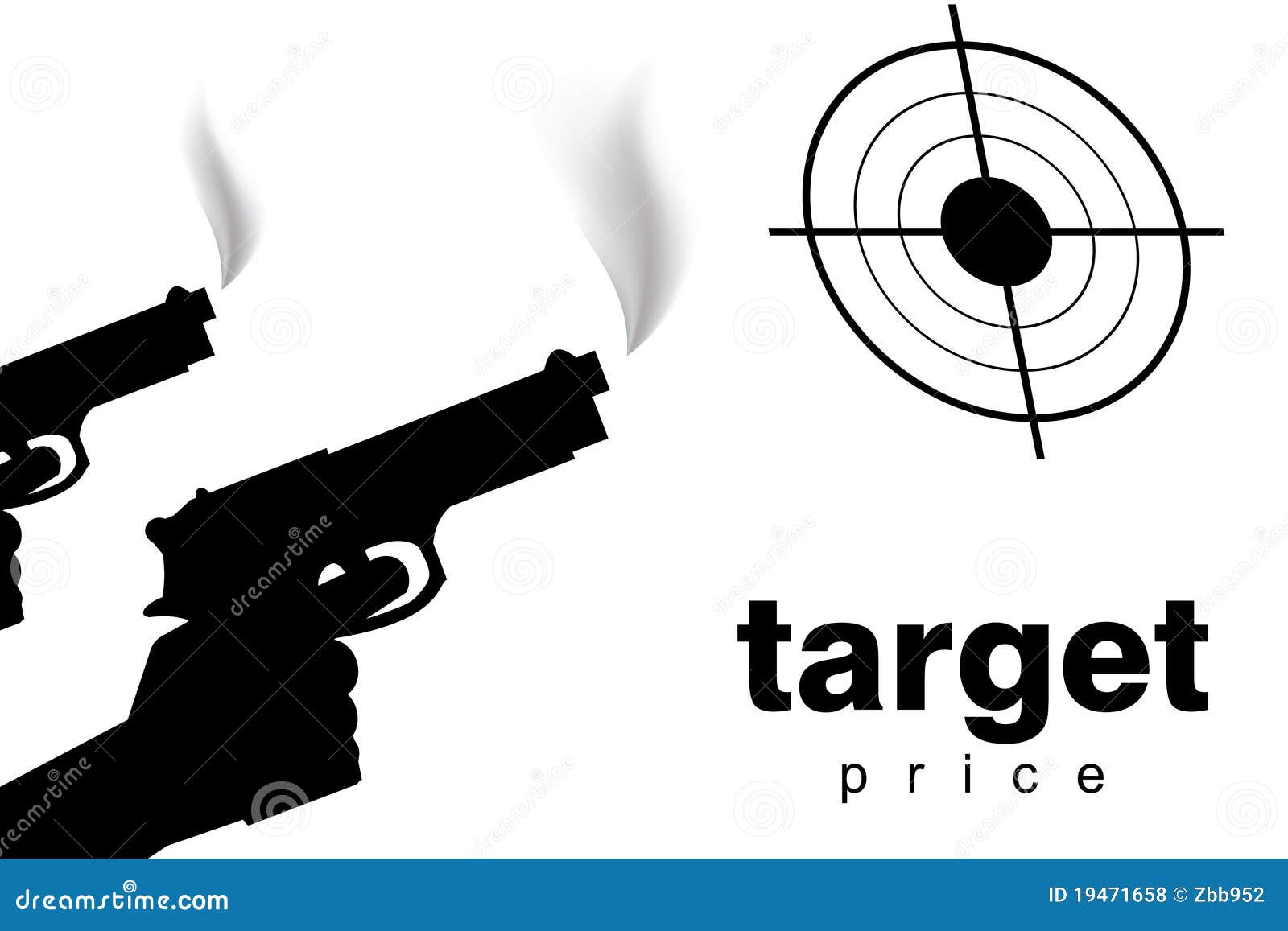 Target price metaphor stock vector. Illustration of success - 19471658