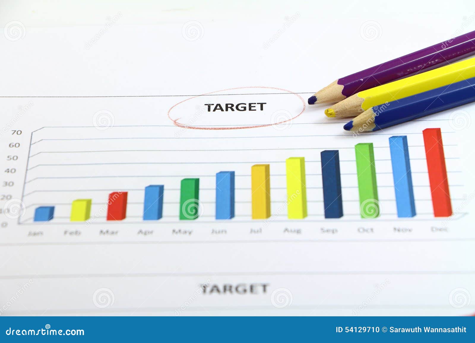 Target and progress stock photo. Image of graphs, background - 54129710