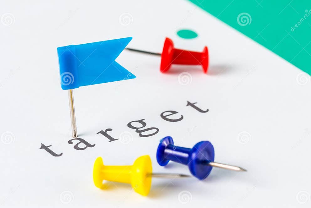 Target push pin stock photo. Image of objective, achievement - 29668386