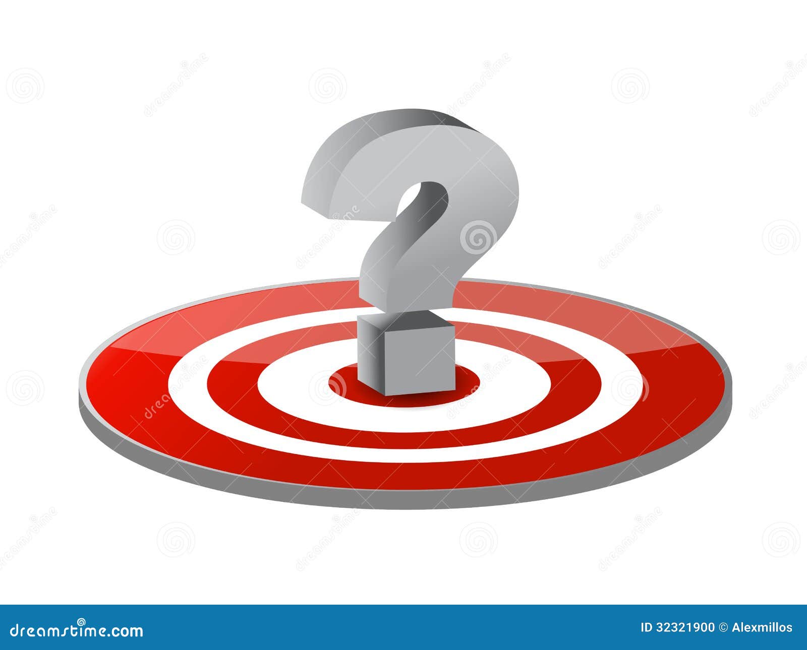 Target and question mark stock illustration. Illustration of aiming ...