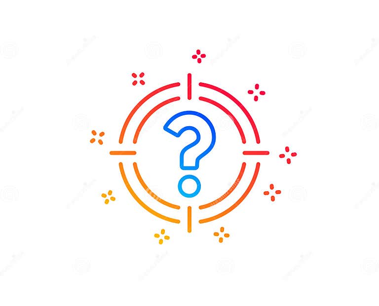 Target with Question Mark Line Icon. Vector Stock Vector - Illustration ...