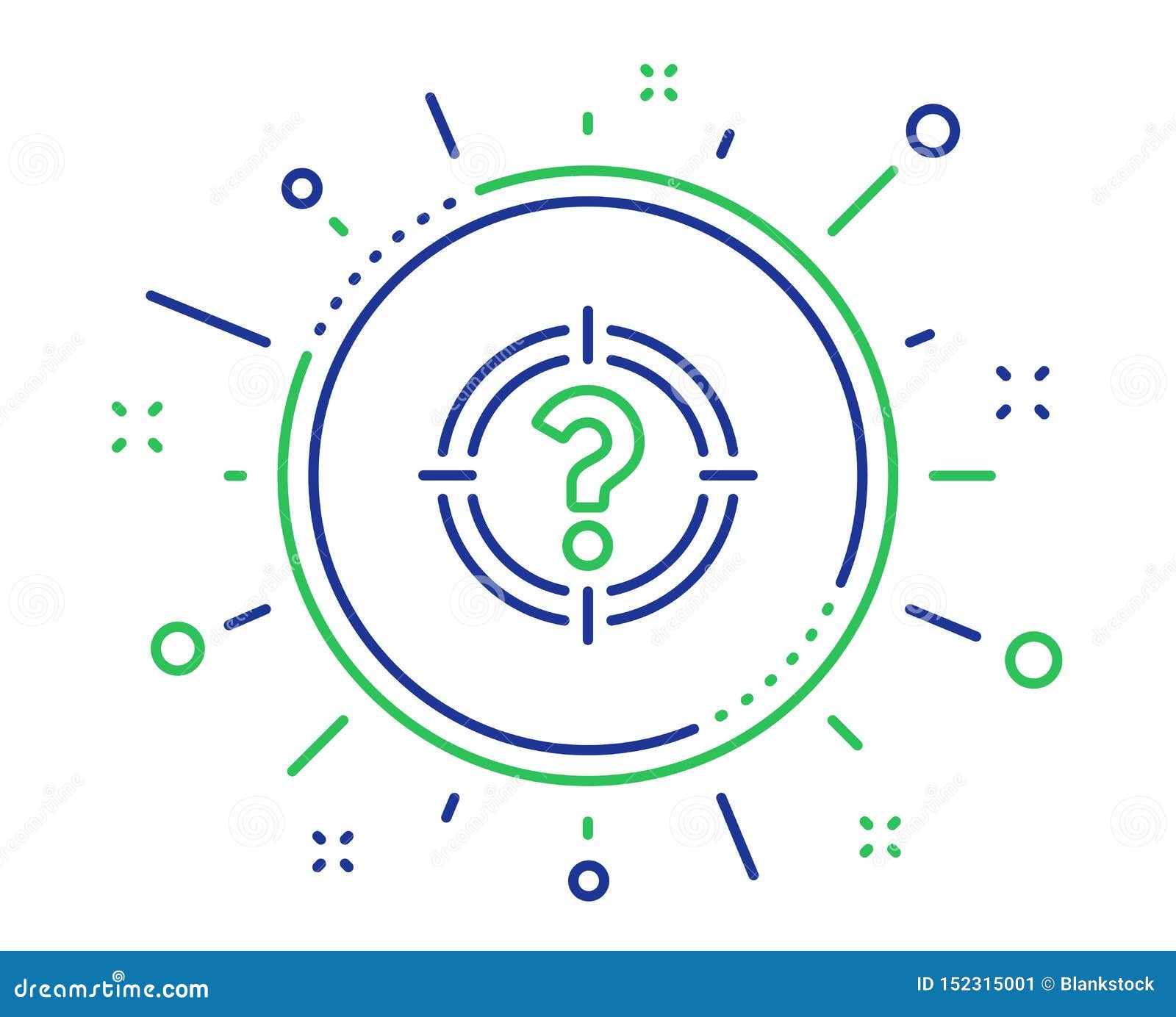 Target with Question Mark Line Icon. Vector Stock Vector - Illustration ...