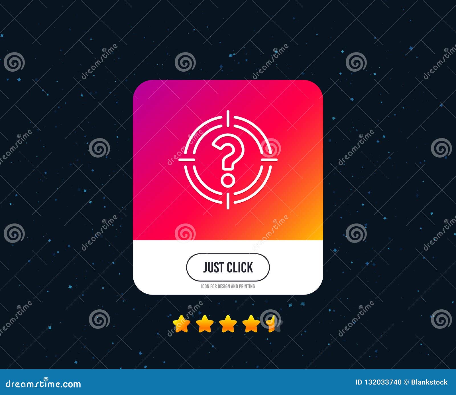 Target With Question Mark Line Icon. Vector Stock Vector - Illustration ...