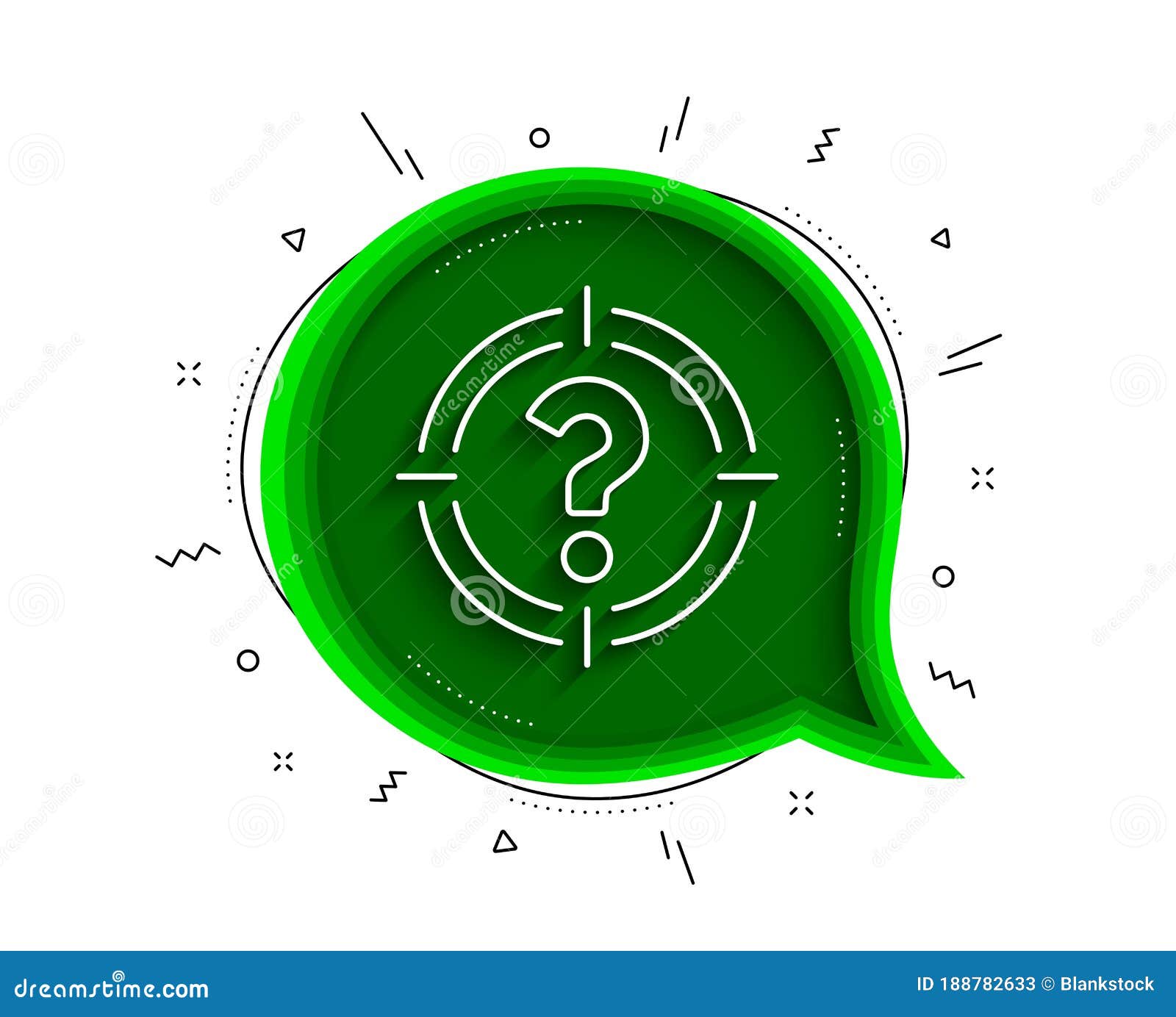 Target with Question Mark Line Icon. Vector Stock Vector - Illustration ...