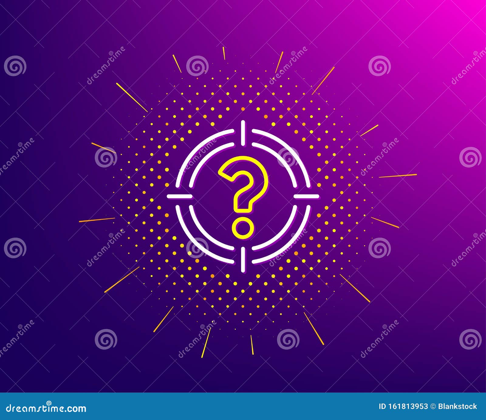 Target with Question Mark Line Icon. Vector Stock Vector - Illustration ...