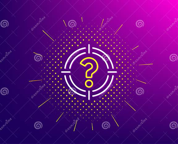 Target with Question Mark Line Icon. Vector Stock Vector - Illustration ...