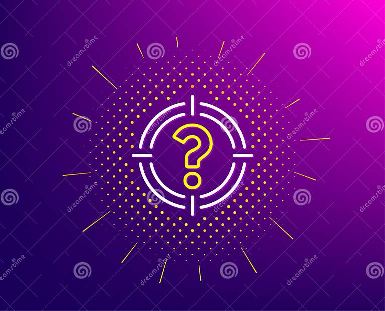 Target with Question Mark Line Icon. Vector Stock Vector - Illustration ...