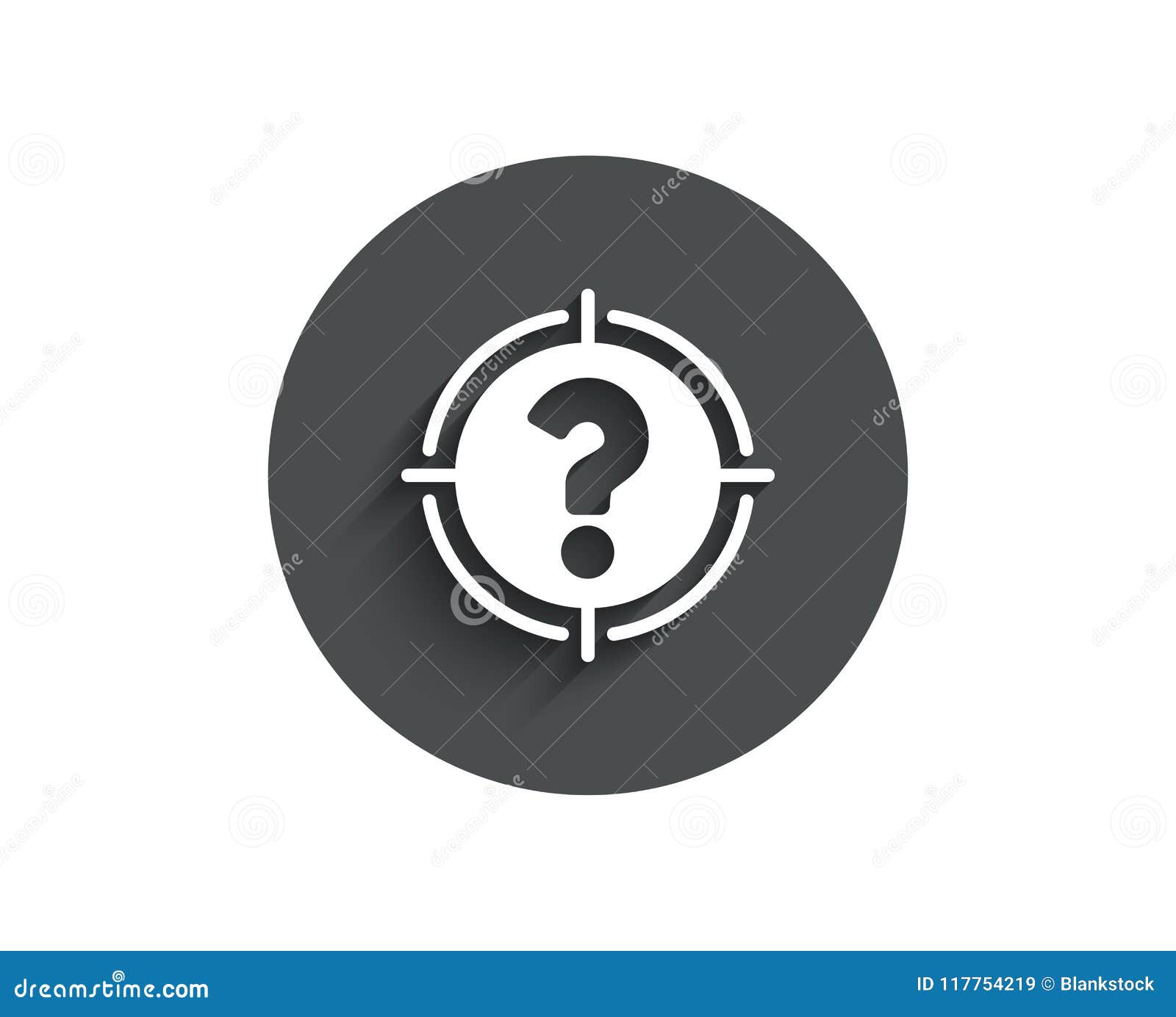 Target with Question Mark Simple Icon. Stock Vector - Illustration of ...