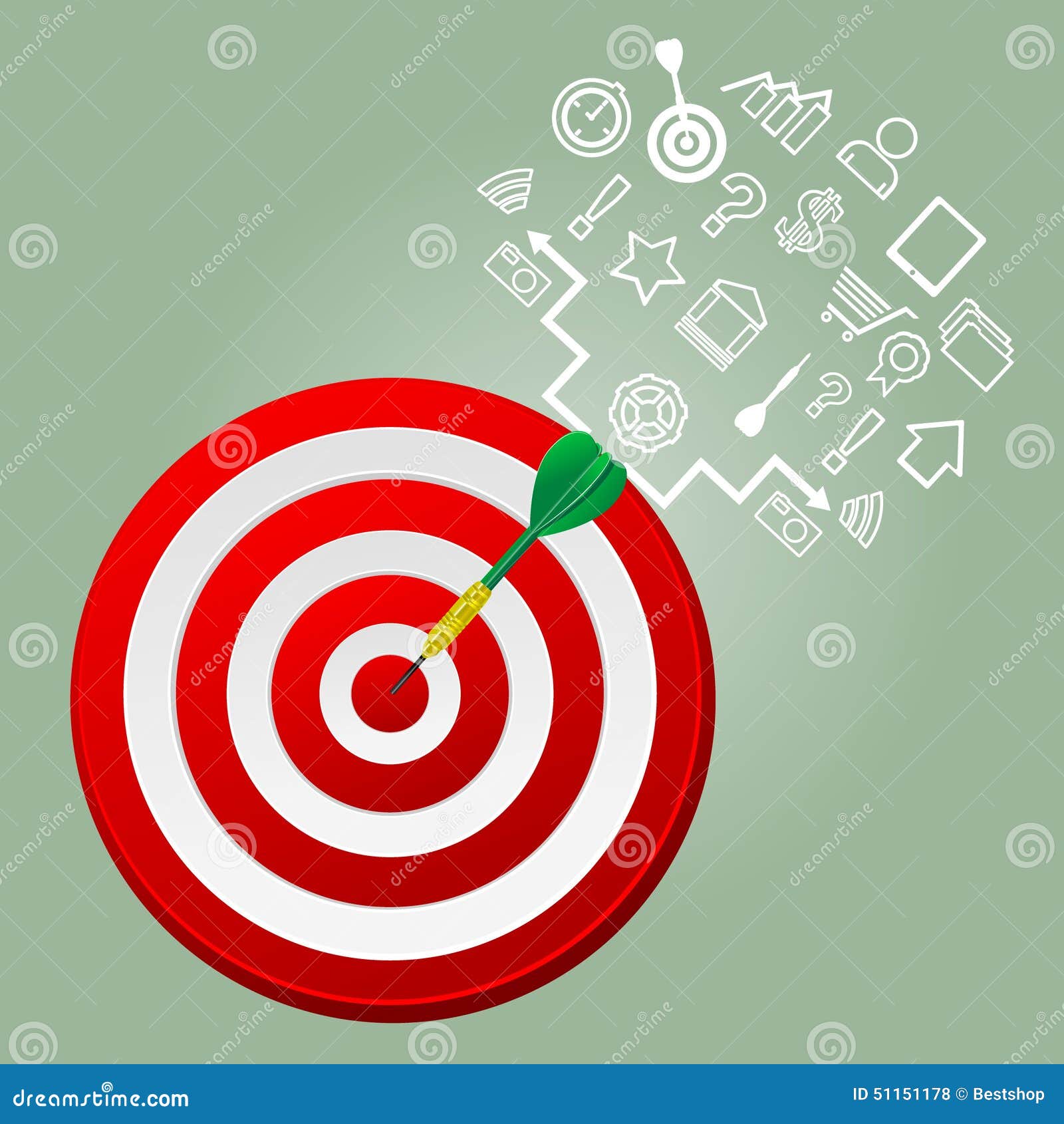 Target stock illustration. Illustration of data, business - 51151178