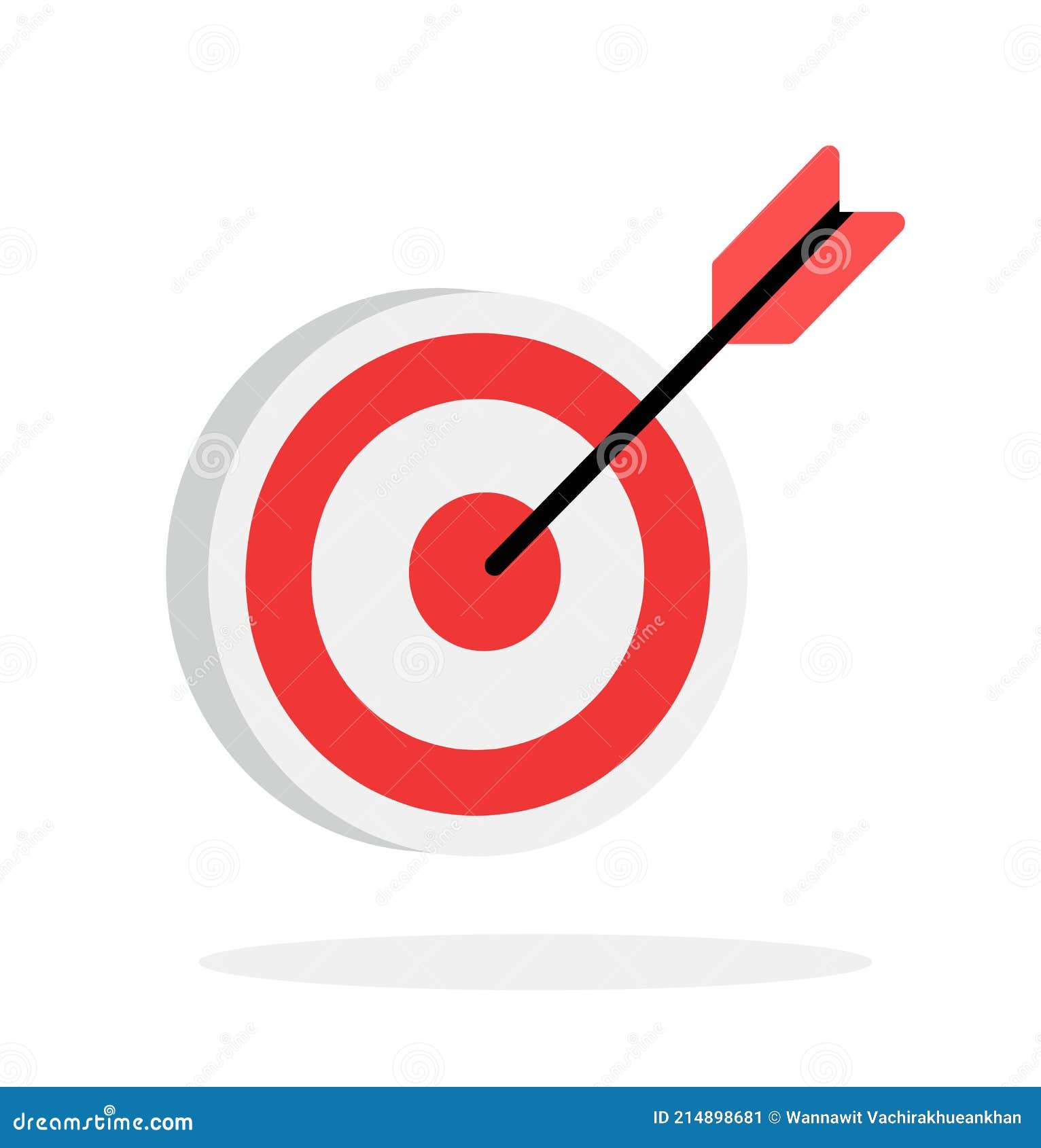 Target Red with Arrow Line Design Stock Vector - Illustration of ...