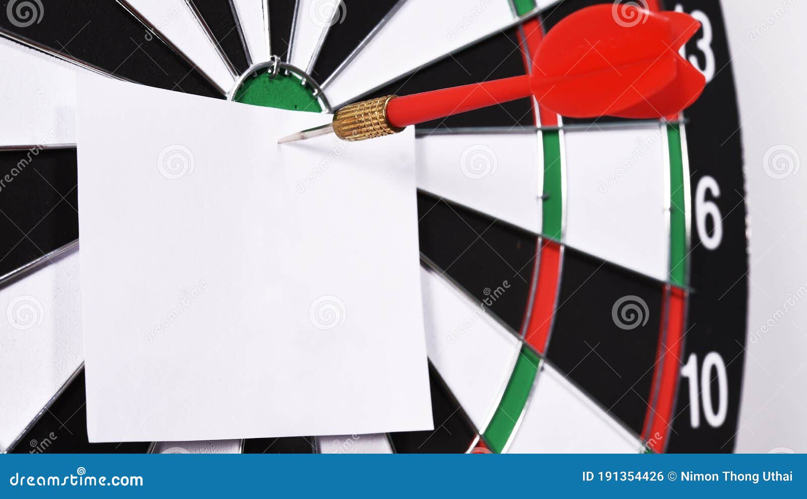 Target Red Arrow and Paper Note Stock Photo - Image of message, white ...