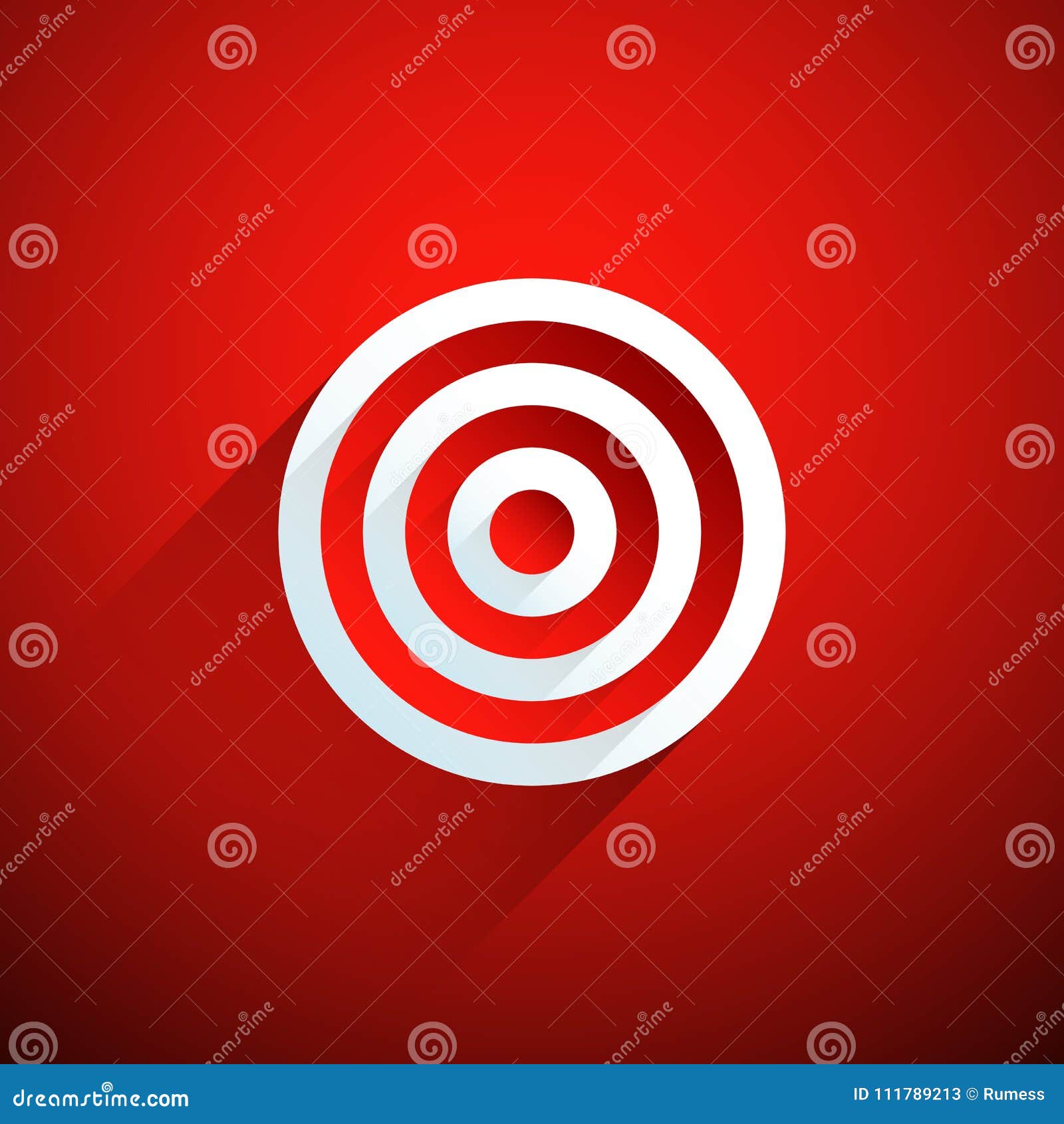 Target on Red Background. Vector Illustration Stock Vector ...
