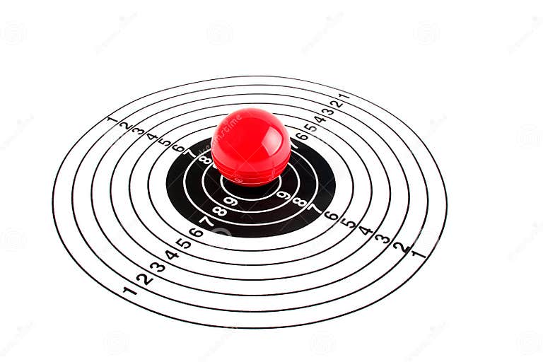 Target with a red ball stock photo. Image of ball, goal - 11677720