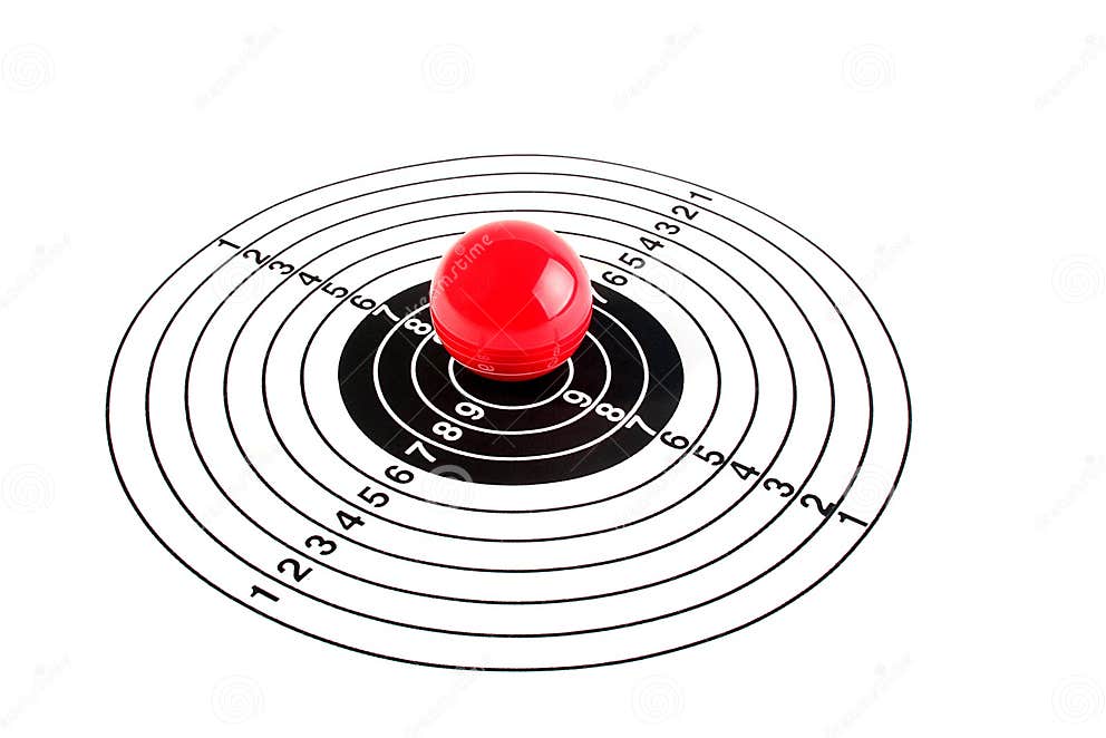 Target with a red ball stock photo. Image of ball, goal - 11677720