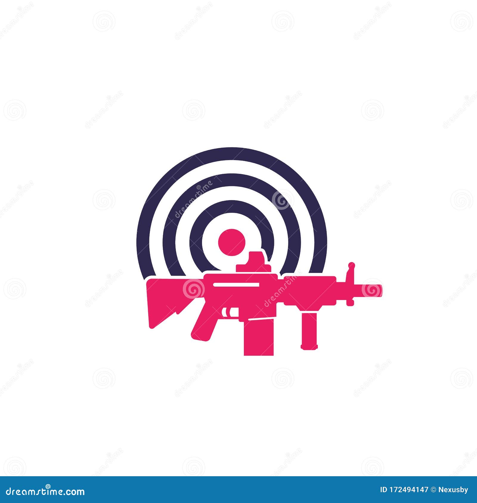 Target and Rifle, Vector Logo Stock Vector - Illustration of club ...