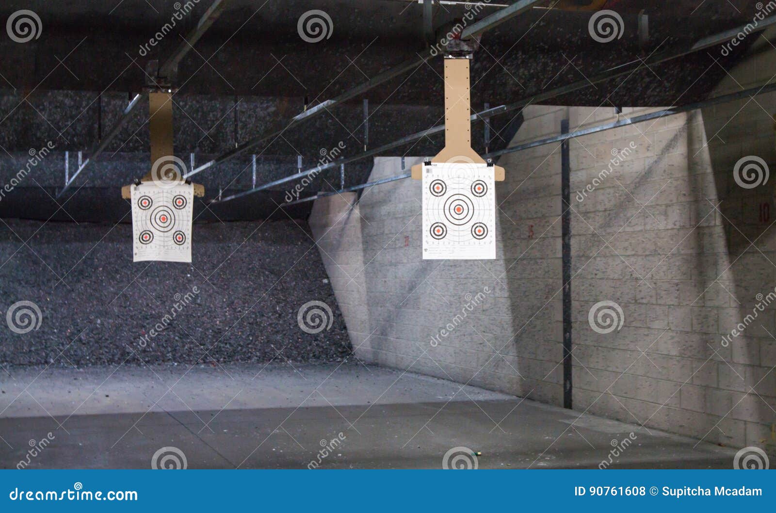 Target Rows at a Shooting Range. Stock Photo - Image of achievement ...