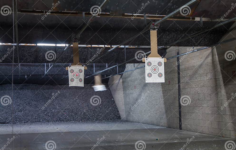 Target Rows at a Shooting Range. Stock Photo - Image of competition ...