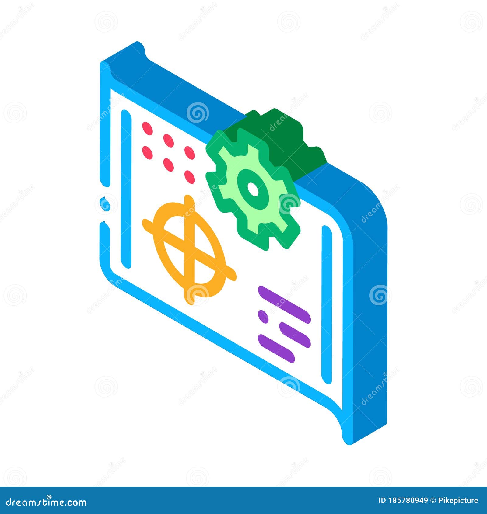 Target Selection Isometric Icon Vector Illustration Stock Vector ...