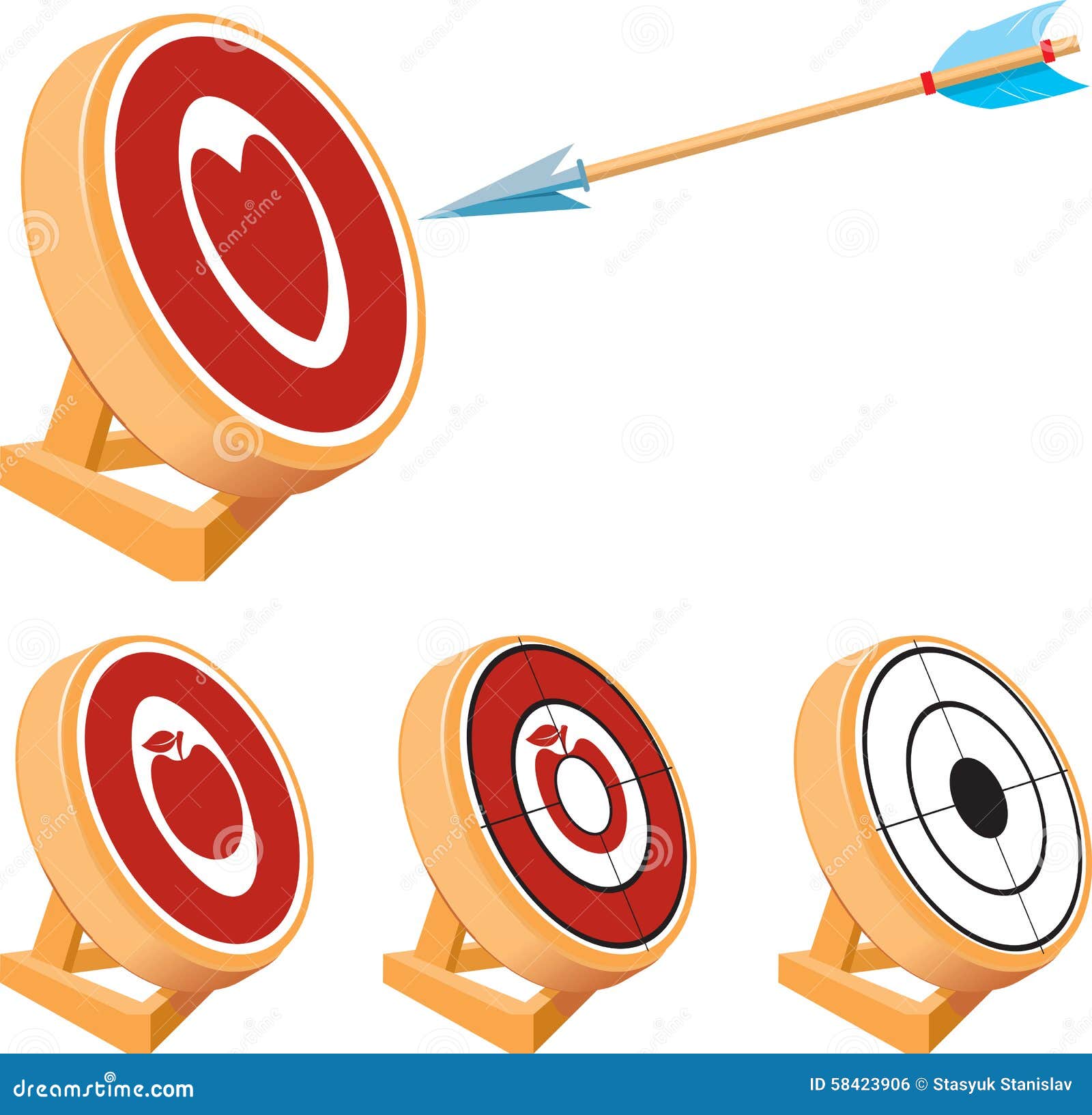 Target Set stock vector. Illustration of design, apple - 58423906