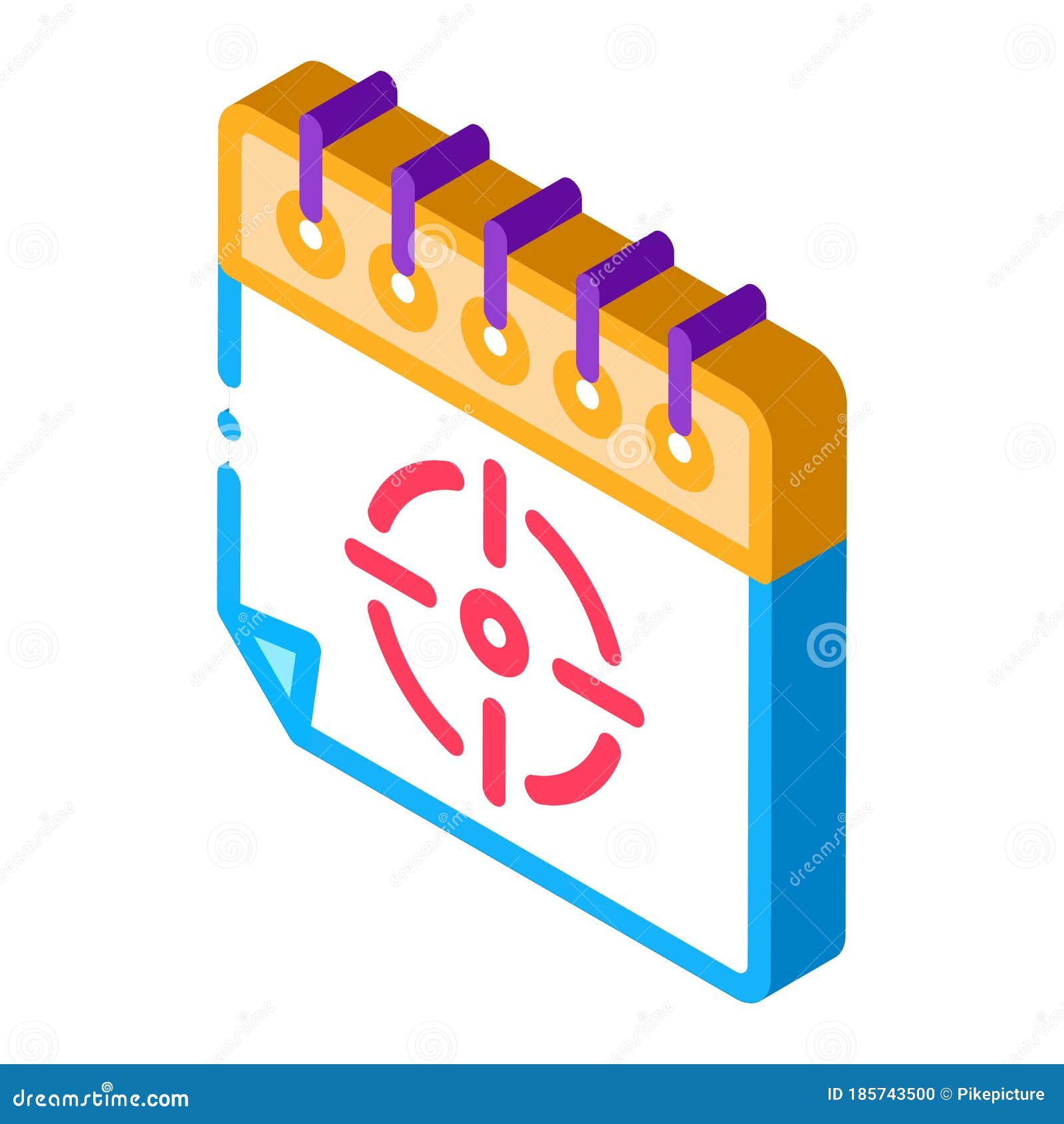 Target on Sheet Isometric Icon Vector Illustration Stock Vector ...