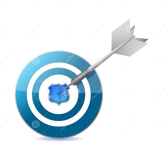 Target with Shield in the Middle. Illustration Stock Illustration ...