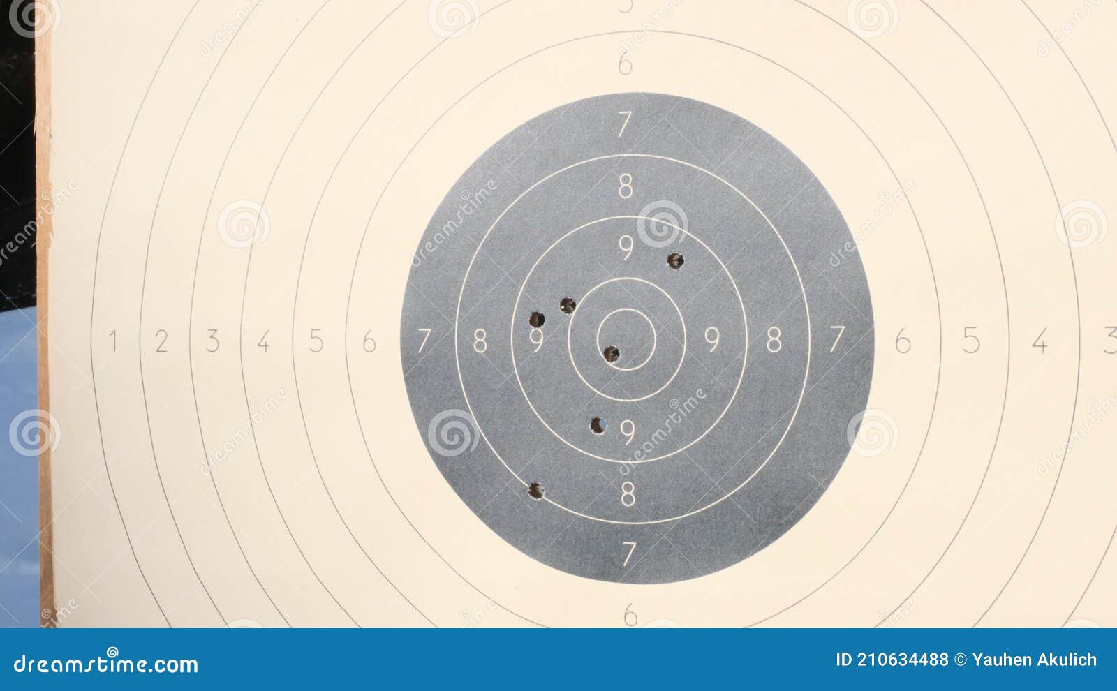 The Target for Shooting is Pierced by Bullets in the Shooting Range ...