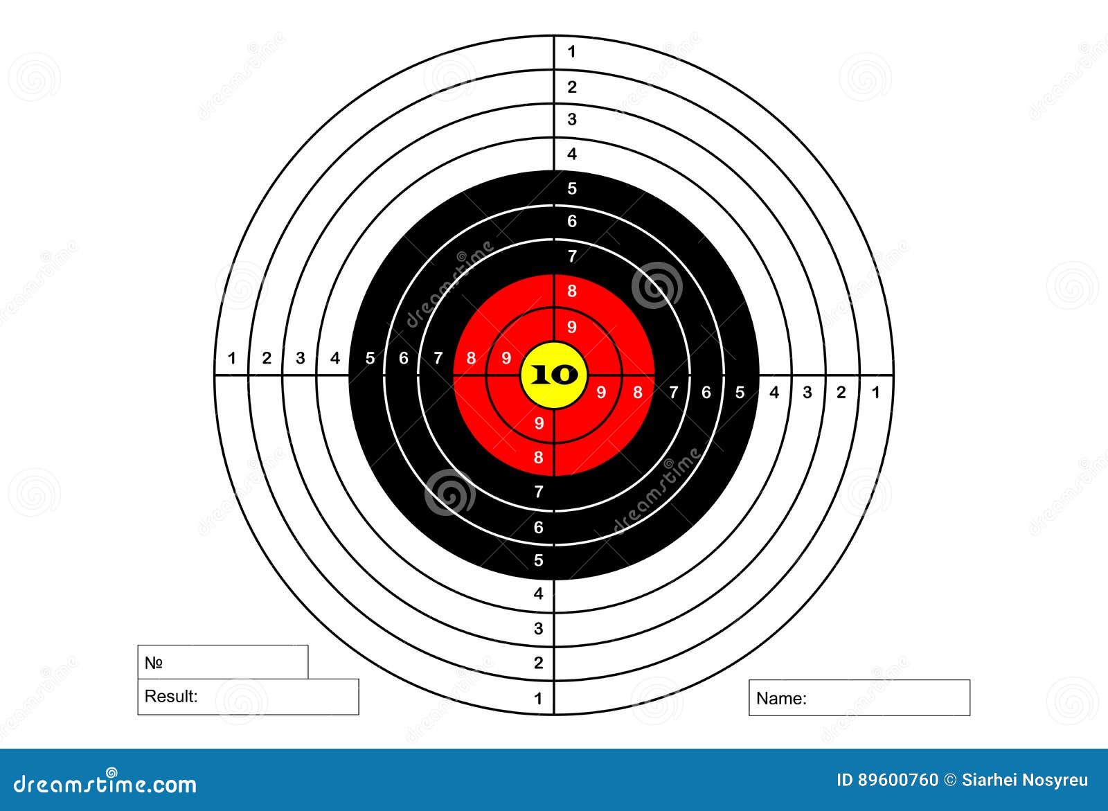 Target for the Shooting Range. Stock Vector - Illustration of accuracy ...