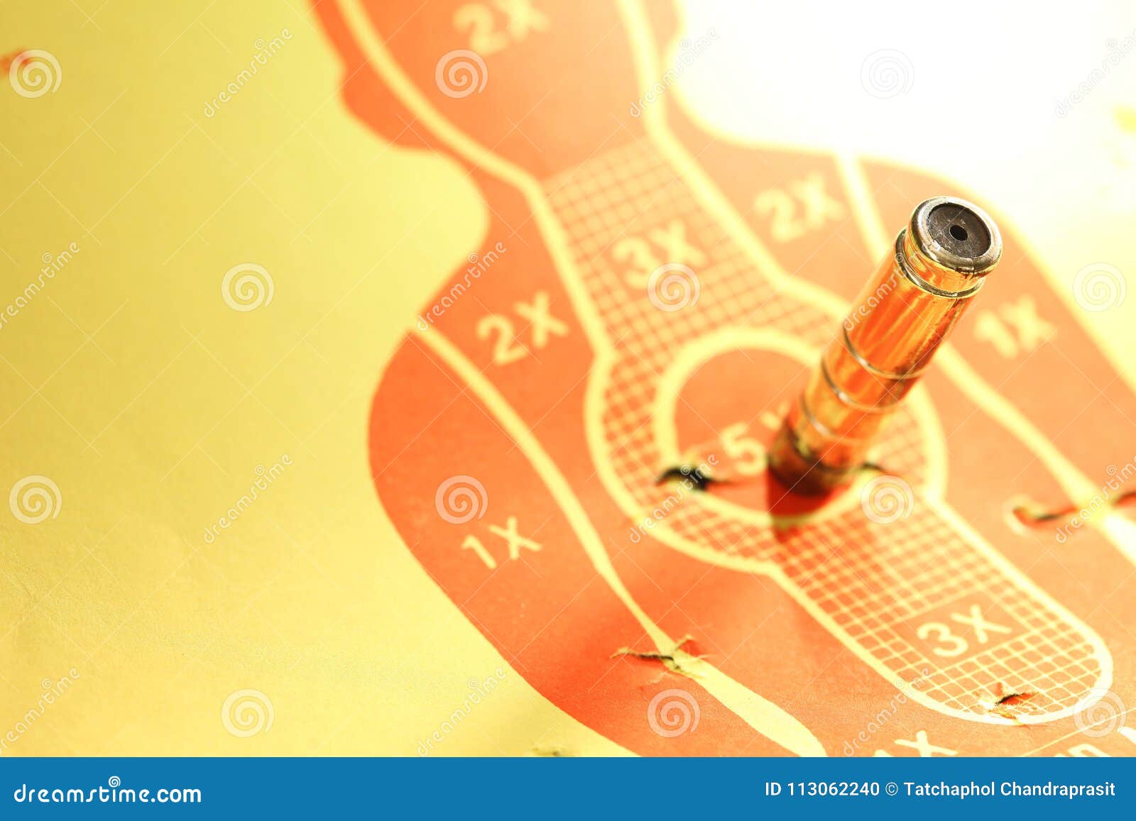 Target Shooting Range Paper Scene. Stock Photo - Image of hobby, black ...