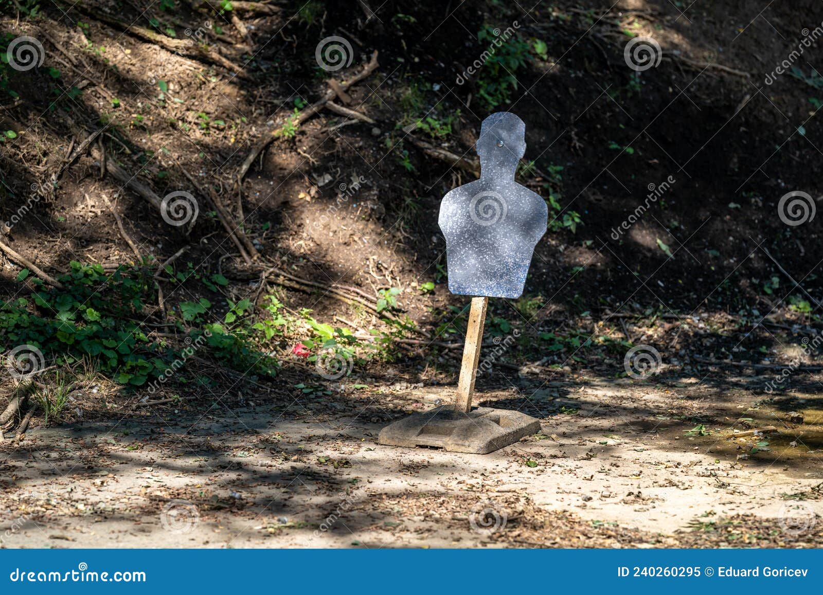 Target on the Shooting Range for Shooting Practice with Weapons Stock ...