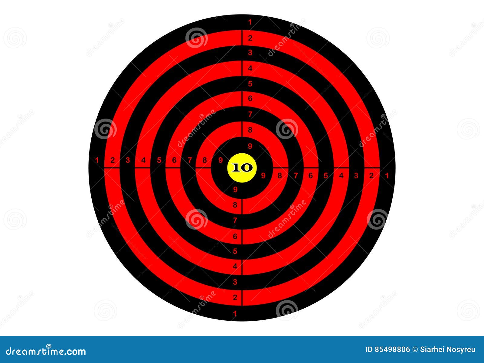 Target Shooting in Red Color. Stock Vector - Illustration of practice ...