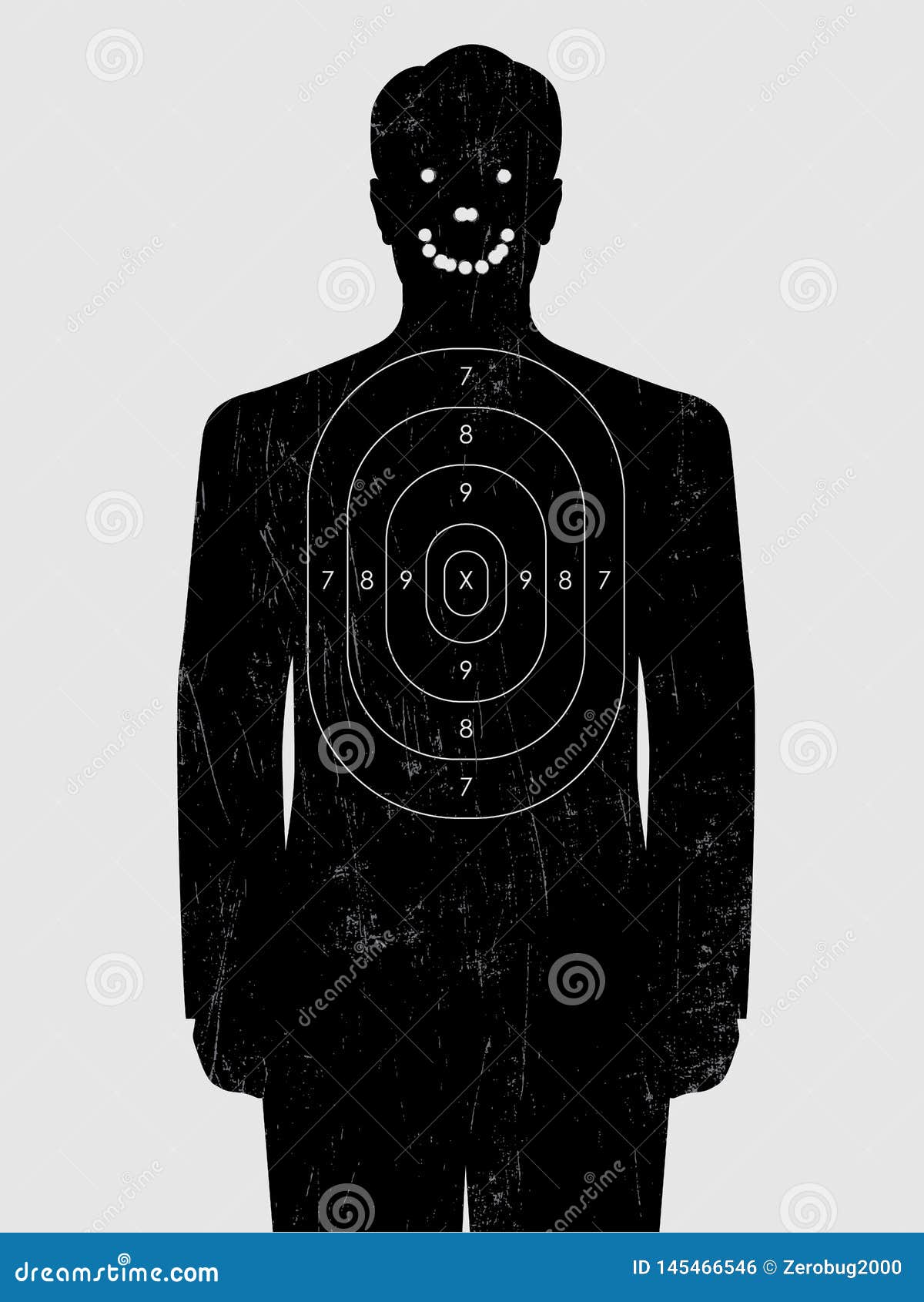 Target shooting stock vector. Illustration of silhouette - 145466546